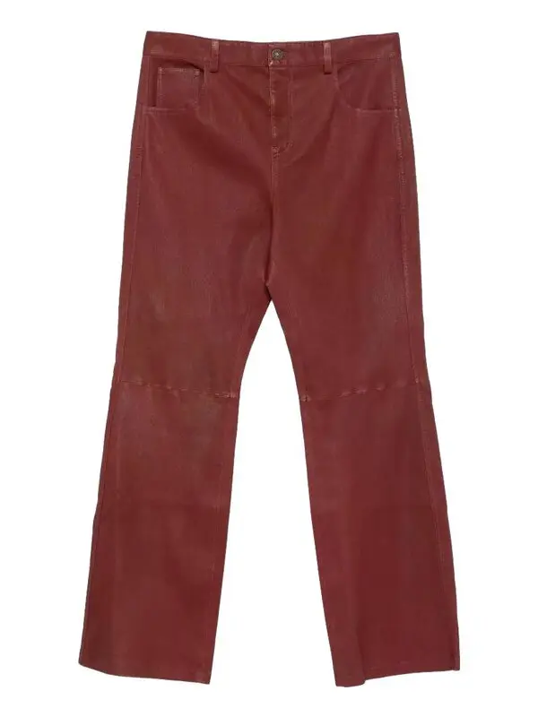 Amiri Burgundy Button-fastening Trousers - Red