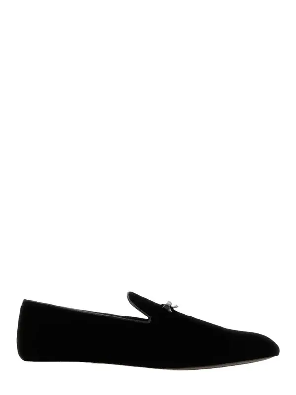 TOM FORD Bow-detail Velvet Loafers - Black