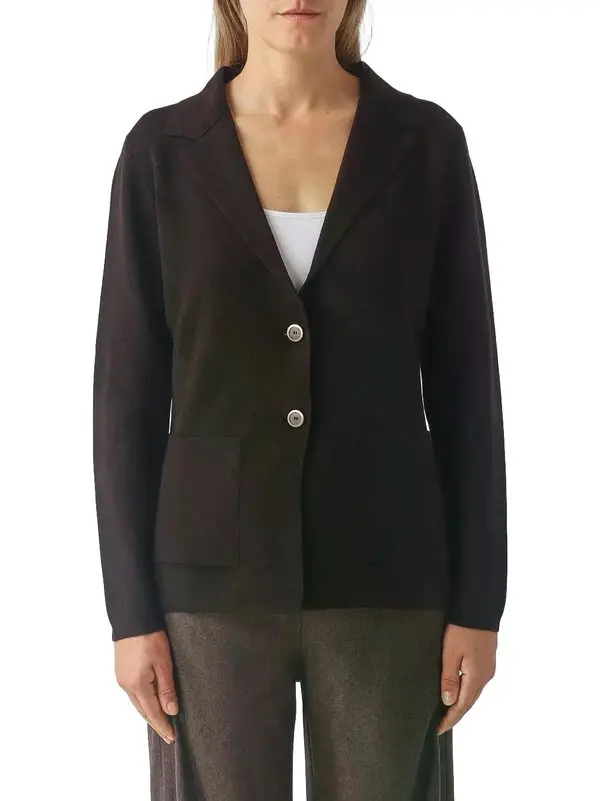 GRAN SASSO Fine-knit Button-up Blazer - Brown