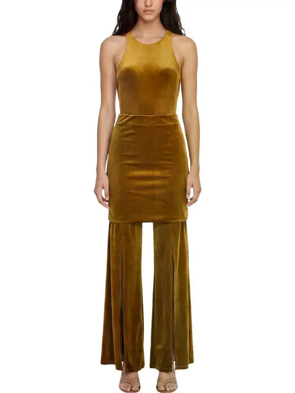 Andamane Velvet Effect Trousers - Yellow