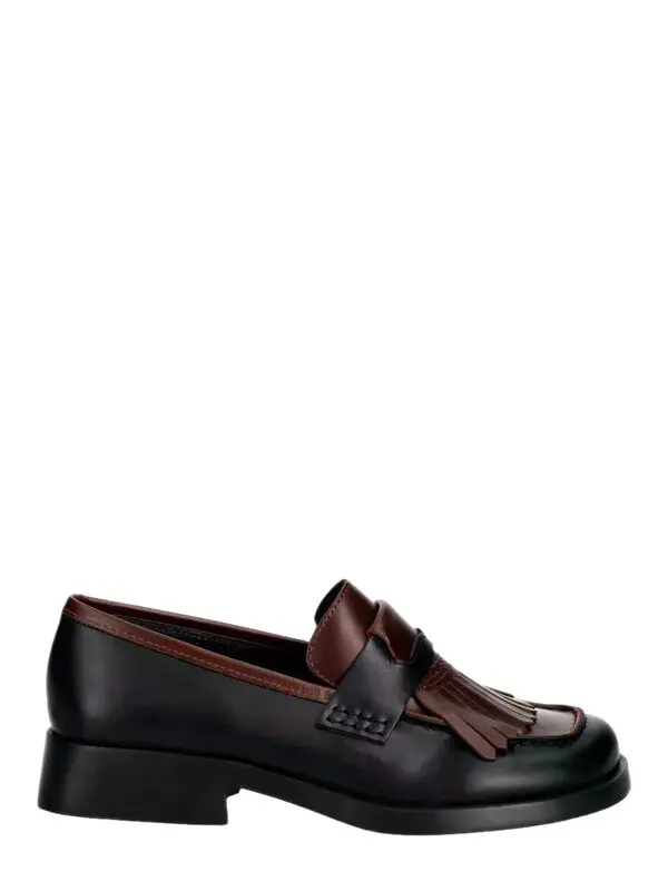 Camper Twins Kiltie Loafers - Black