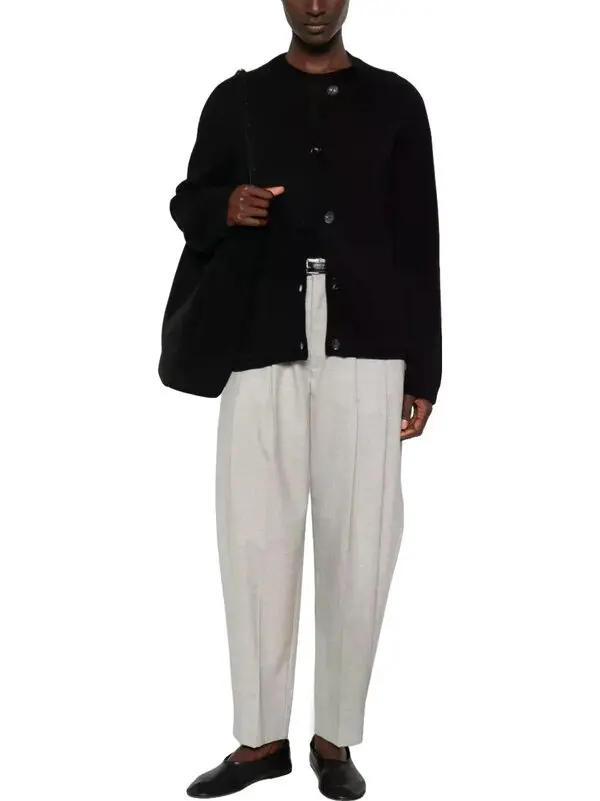 Liviana Conti Button-up Patch-pocket Cardigan - Black