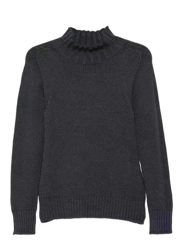 19.61 MILANO Mock Neck Sweater - Grey