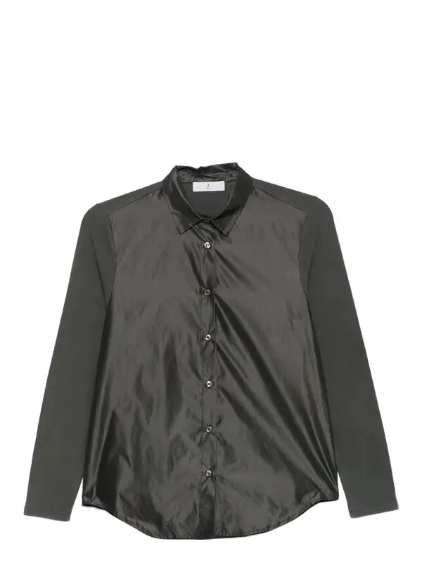 WHYCI Panelled Long-sleeve Shirt - Grey
