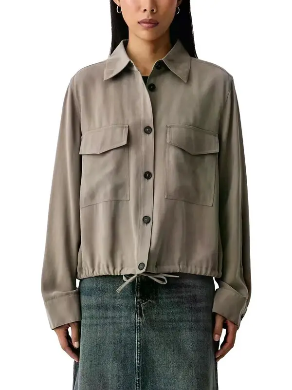Marc O'polo Drawstring Flap-pocket Shirt - Brown