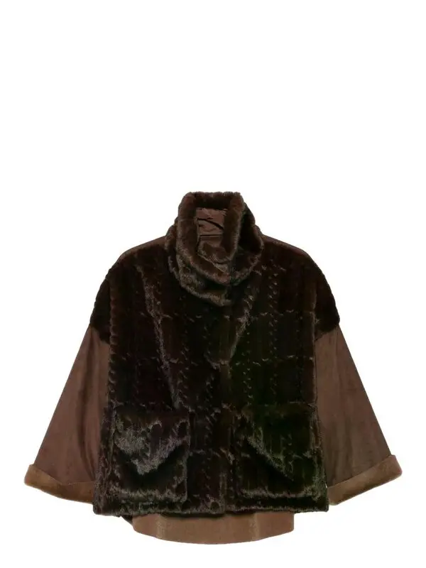 COLLECTION PRIVEE? Panelled Parka - Brown