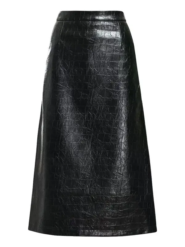 Essentiel Antwerp Kind Cropped Effect Midi Skirt - Black