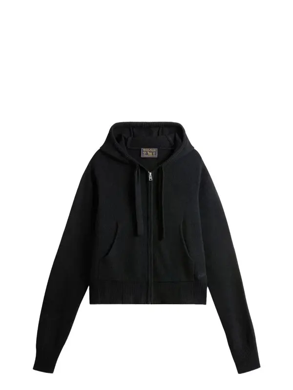 Woolrich Zip-up Knit Hoodie - Black