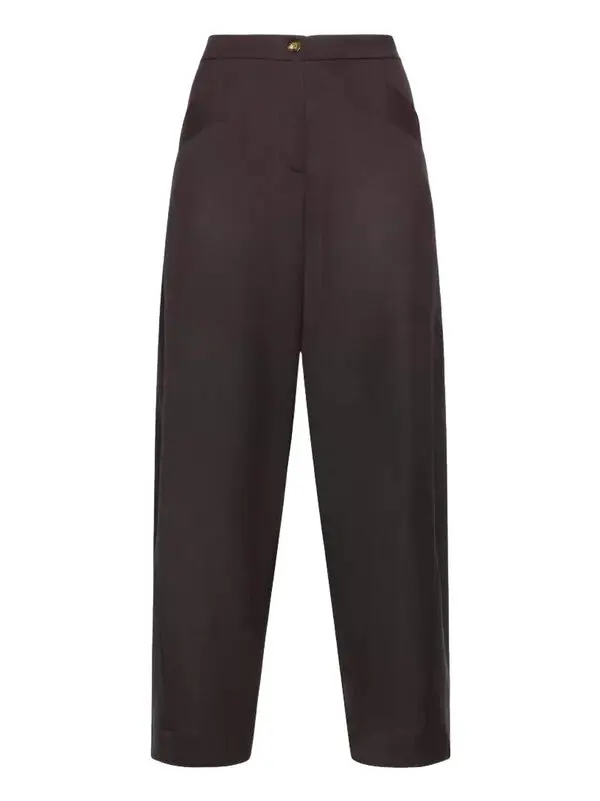 ELENA MIRÒ Button-fastening Trousers - Brown