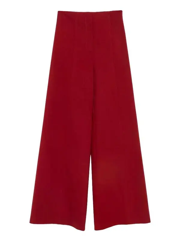 Liviana Conti Wide Leg Trousers - Red