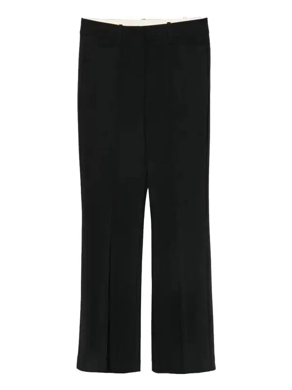 PSOPHIA Pressed Crease Flared Trousers - Black