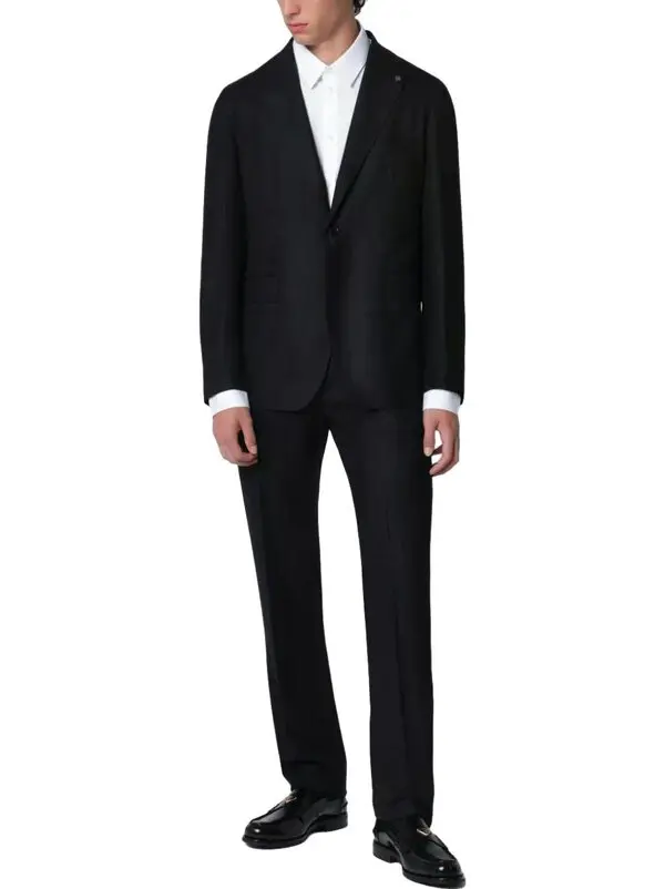 Tagliatore Single-breasted Virgin-wool Suit - Black