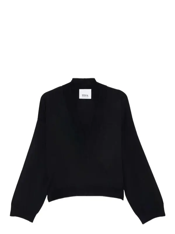 Erika Cavallini Fine Knit V-neck Sweater - Blue