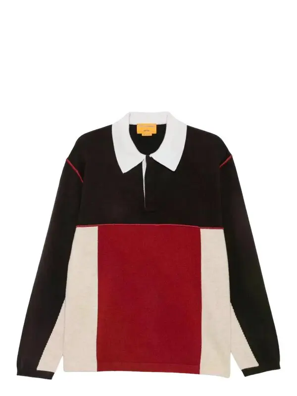 Guest In Residence Colour-block Long-sleeve Polo Shirt - Brown