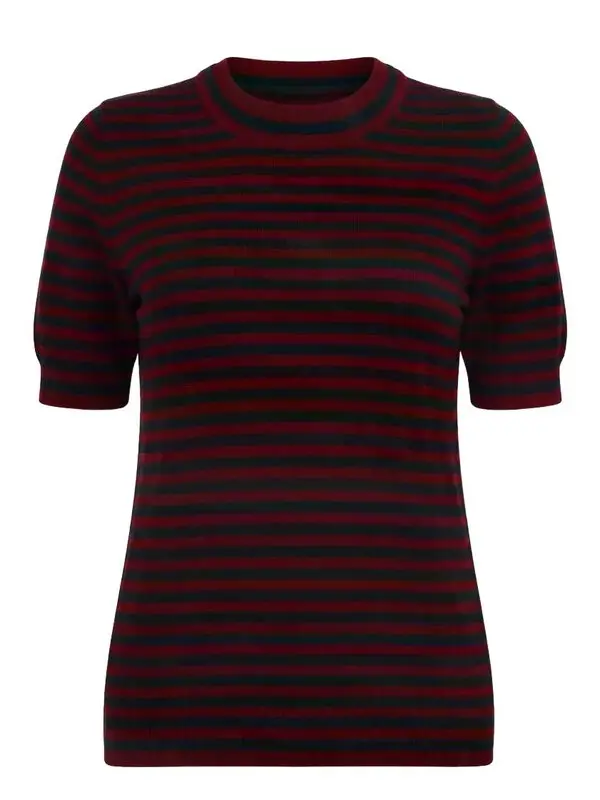 Dolce & Gabbana Striped Short-sleeve Crew Neck Sweater - Red