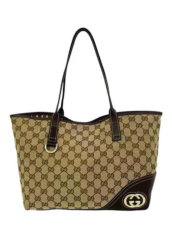 Gucci Gg Canvas New Britt Tote Bag - Neutrals