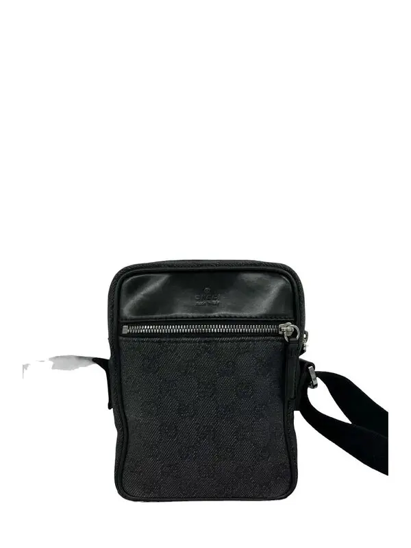 Gucci Gg Canvas Crossbody Bag - Black