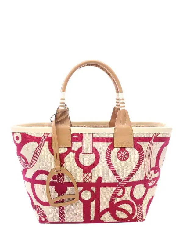 Hermès Toile Steeple 25 Handbag - Neutrals