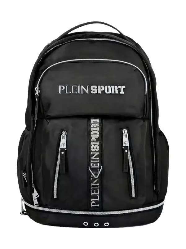 PLEIN SPORT Logo Plaque Backpack - Black
