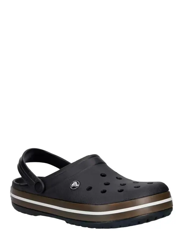 CROCS Crocband Perforated Logo-patch Clogs - Black