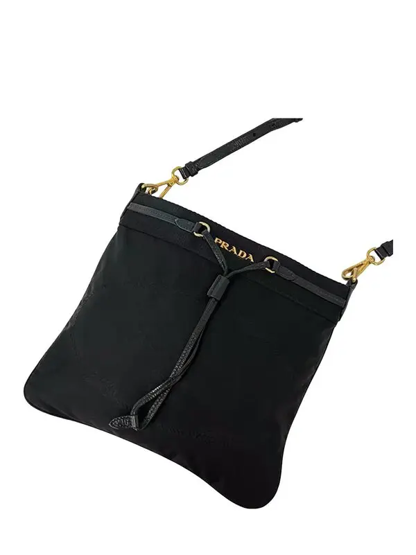 Prada Tessuto Canapa Logo Crossbody Bag - Black