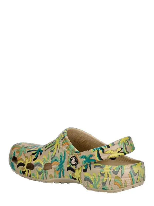 CROCS Classic Palm-print Slides - Neutrals