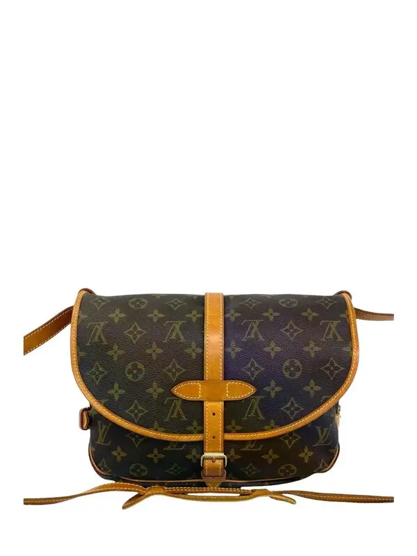 LOUIS VUITTON Monogram Saumur 30 Crossbody Bag - Brown