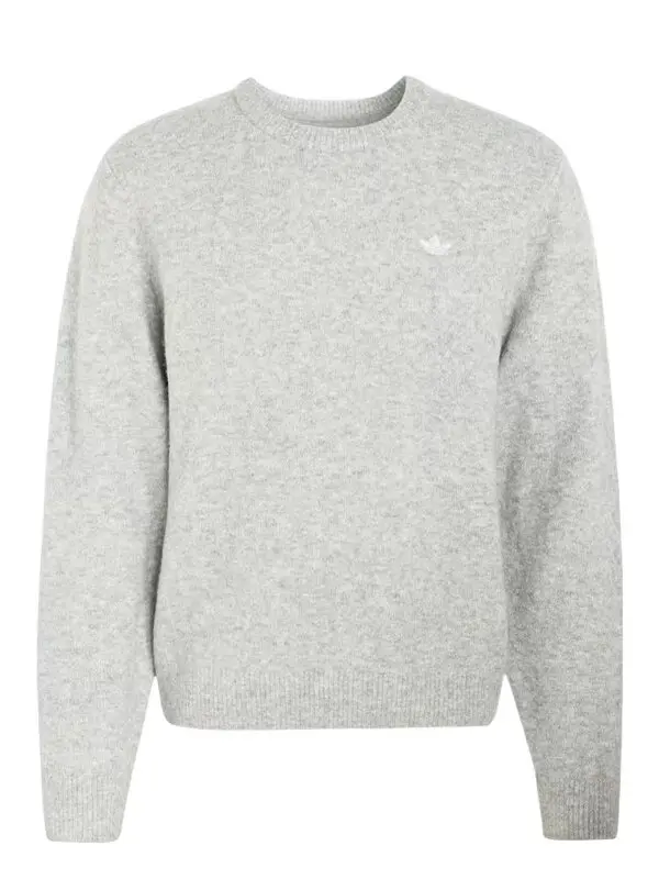Adidas Trefoil Essentials Knit Pullover - Medium Grey Heather