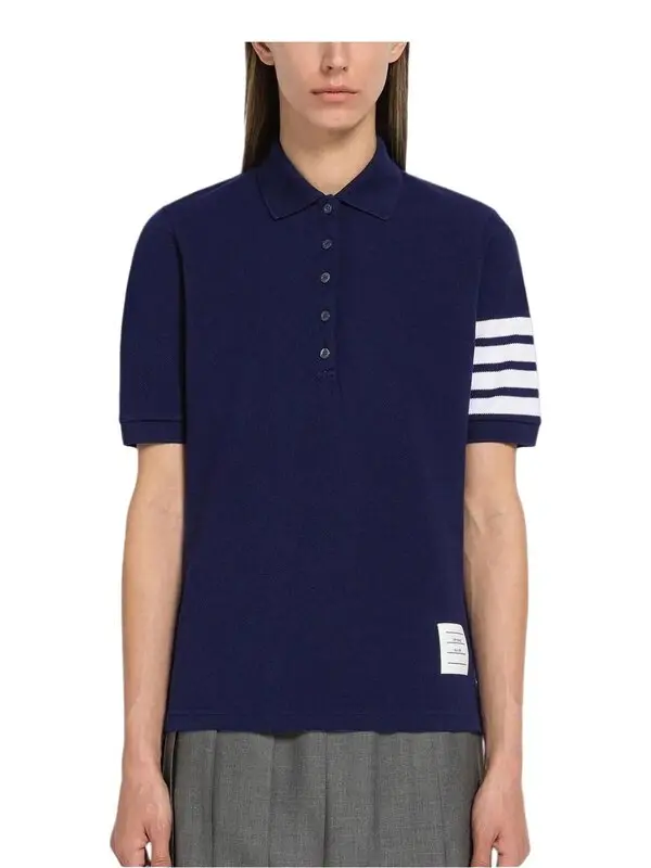 Thom Browne Classic Collar T-shirt - Navy