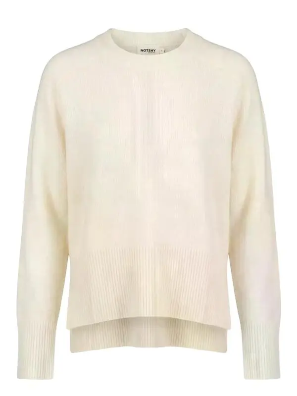 NOTSHY Ribbed Knit Cashmere Sweater - Neutrals