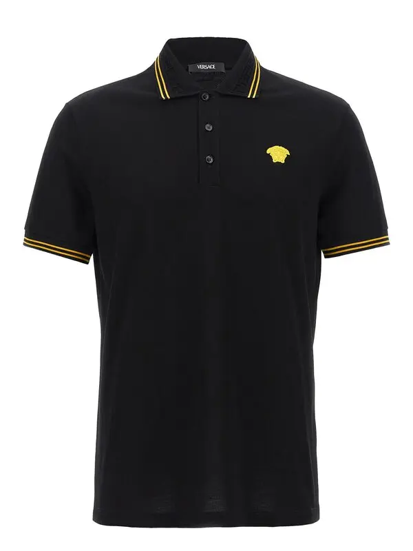 Versace Medusa' Polo Shirt - Black