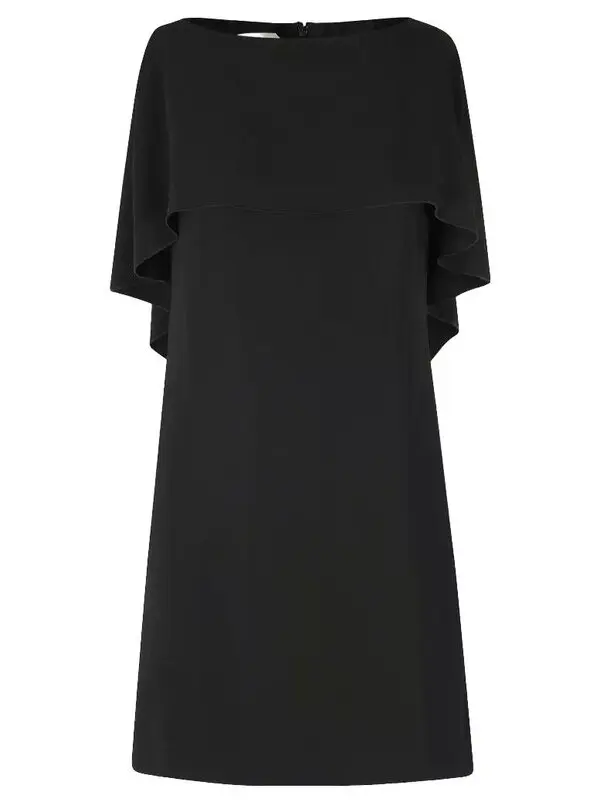 Alberta Ferretti Cape-style Shift Mini Dress - Black