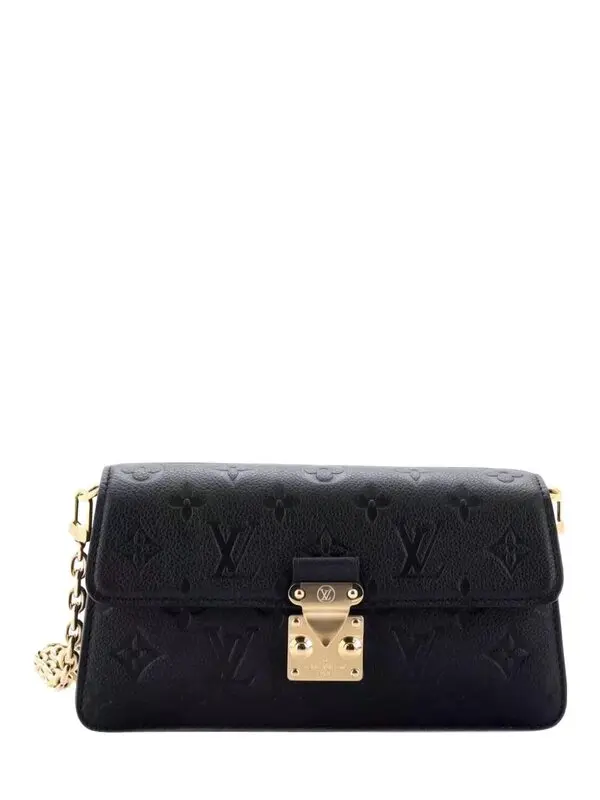 LOUIS VUITTON Pochette Métis Wallet On Chain Monogram Empreinte Leather Crossbody Bag - Black