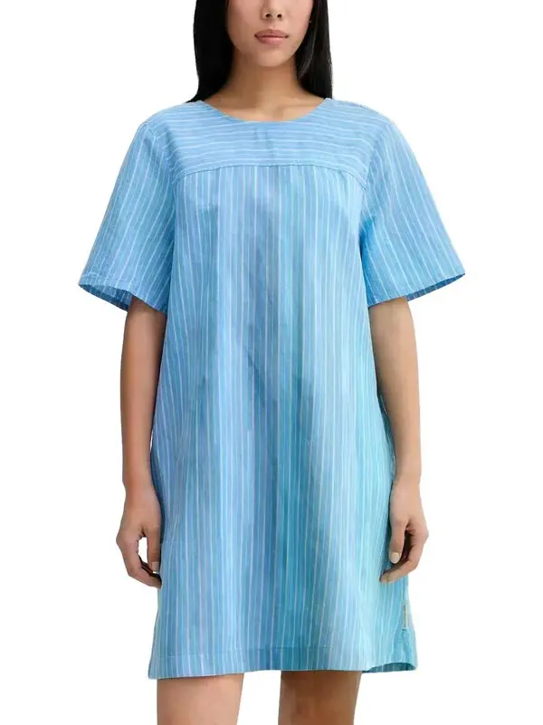 Marc O'polo Vertical-stripe Tie-back Dress - Blue