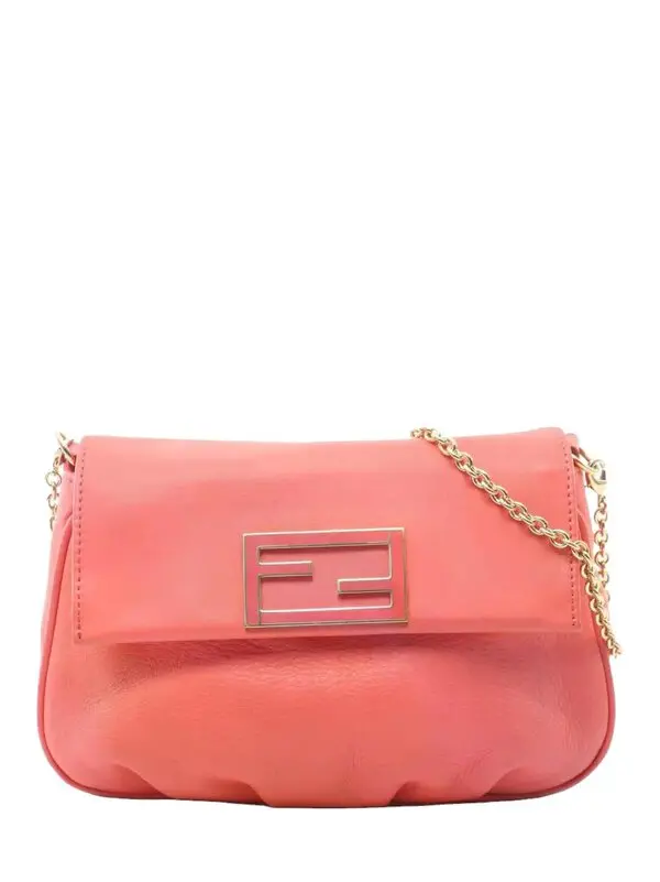 Fendi Ff Logo Shoulder Bag - Pink