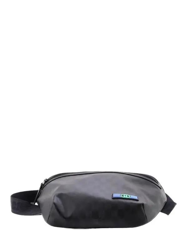 Gucci Retro Interlocking G Gg Crystal Belt Bag - Black