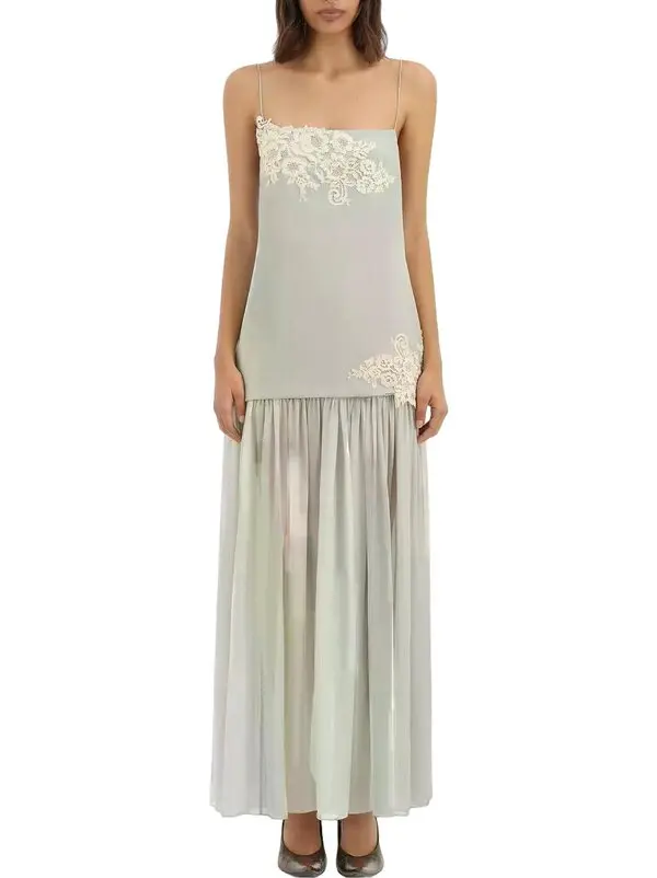 SIR. Noria Lace-trim Maxi Dress - Blue
