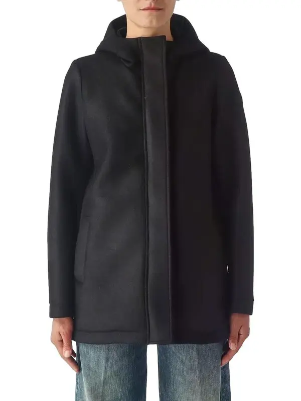 COLMAR Hooded Zip-up Coat - Black
