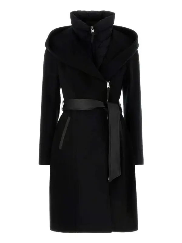 Mackage Shia Hooded Belted Coat - Black