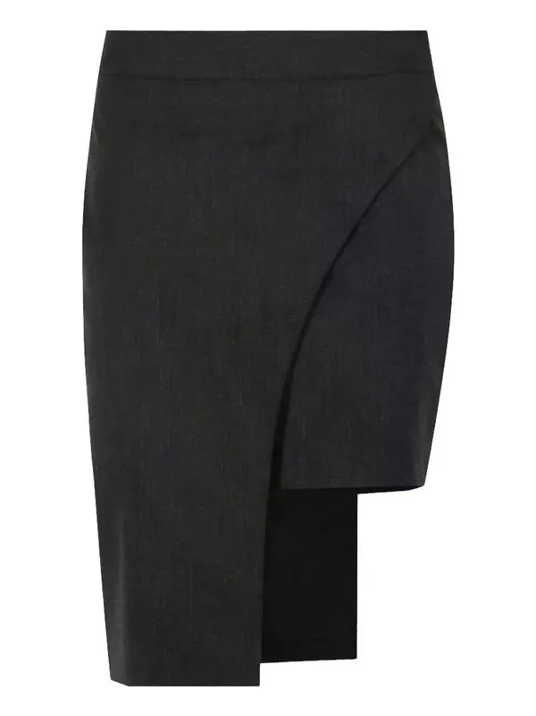 Federica Tosi Asymmetric Wrap Mini Skirt - Grey