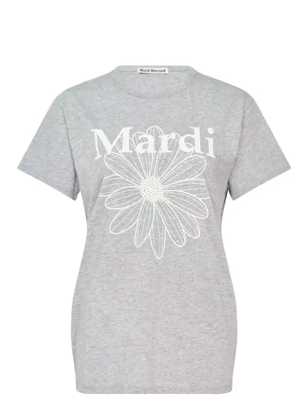Mardi Mercredi Graphic Print T-shirt - Grey