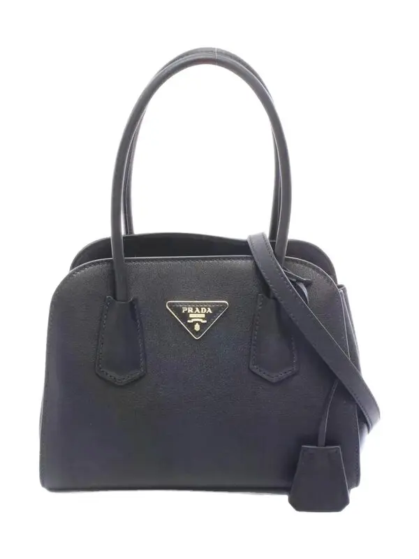 Prada Leather Tote Bag - Black