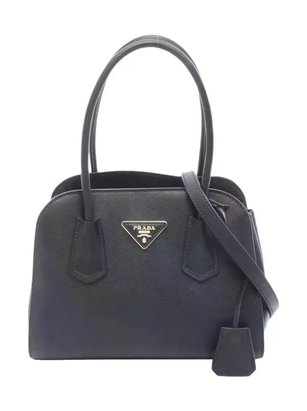 Prada Leather Tote Bag - Black