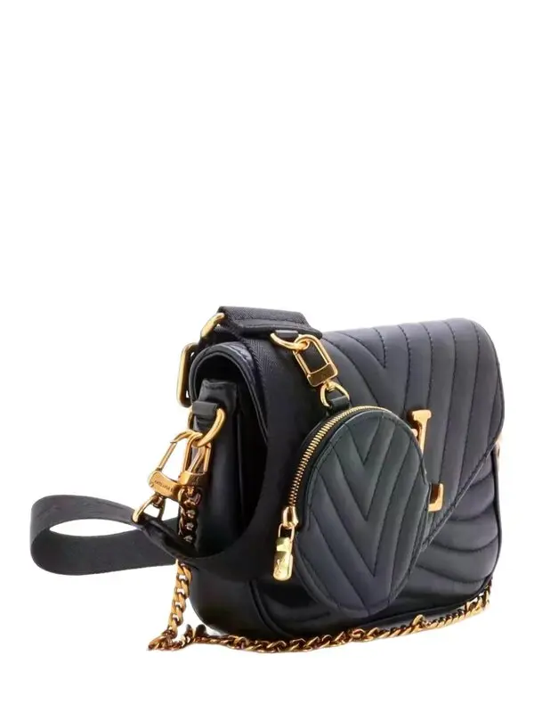 LOUIS VUITTON New Wave Multi Pochette Quilted Leather Crossbody Bag - Black