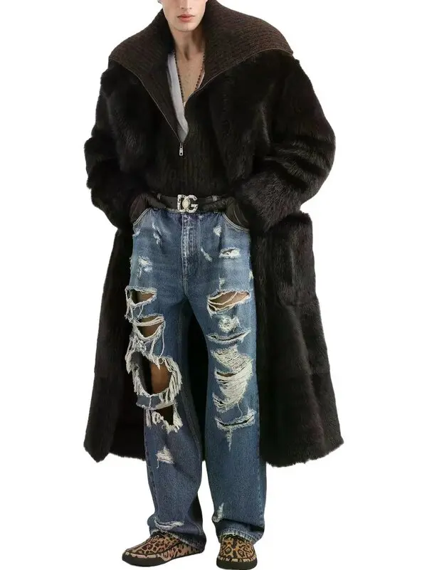 Dolce & Gabbana Ripped Denim Trousers - Blue