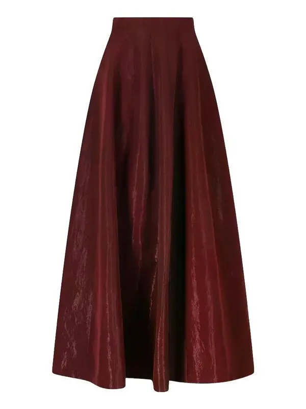 Alberta Ferretti High-shine Maxi Skirt - Red