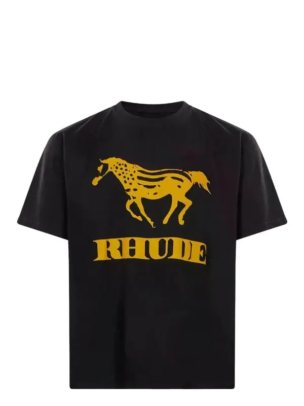 Rhude Logo-print T-shirt - Black
