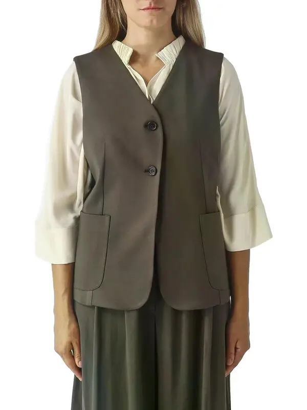 MEIMEIJ Button-fastening Waistcoat - Green