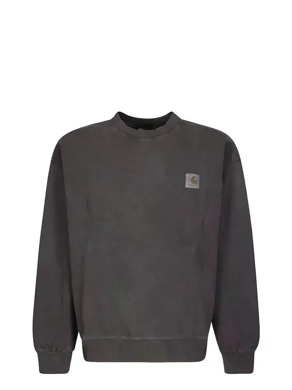 Carhartt Work In Progress Logo Patch Crewneck Sweatshirt - Brown
