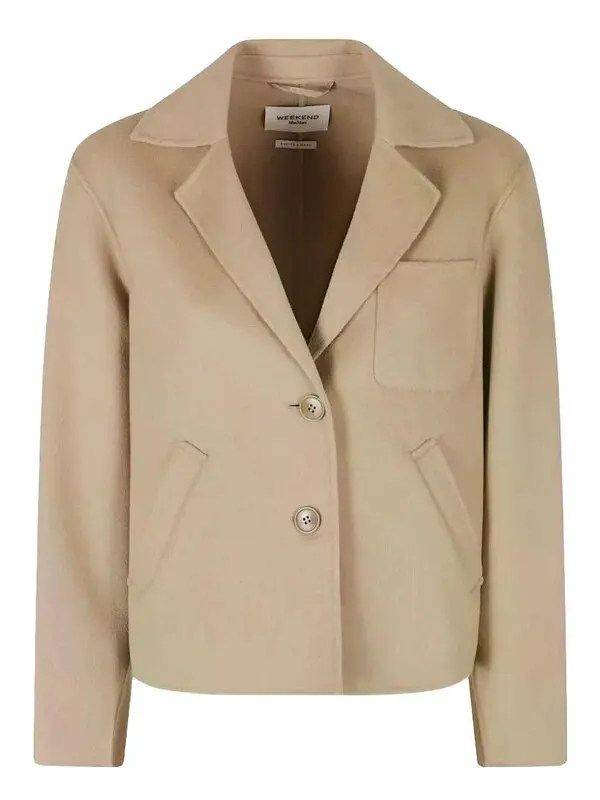 Max Mara Notched Lapel Button-fastening Jacket - Neutrals